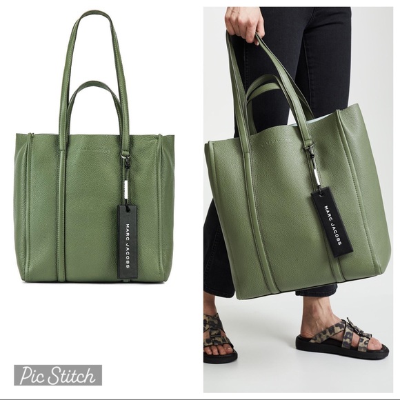 Marc Jacobs | Bags | Marc Jacobs The Tag Tote 27 Sage Green Pebble Leather Shoulder Bag | Poshmark